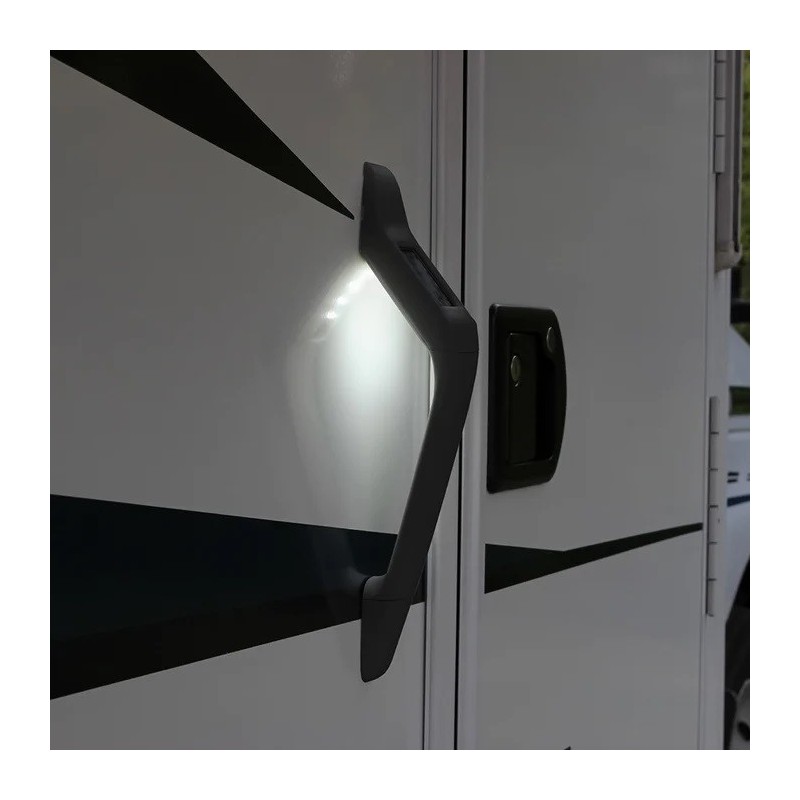 white solar powered assist handle